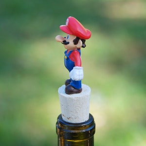 Mario Wine Bottle Stopper Super Mario Brothers - Etsy
