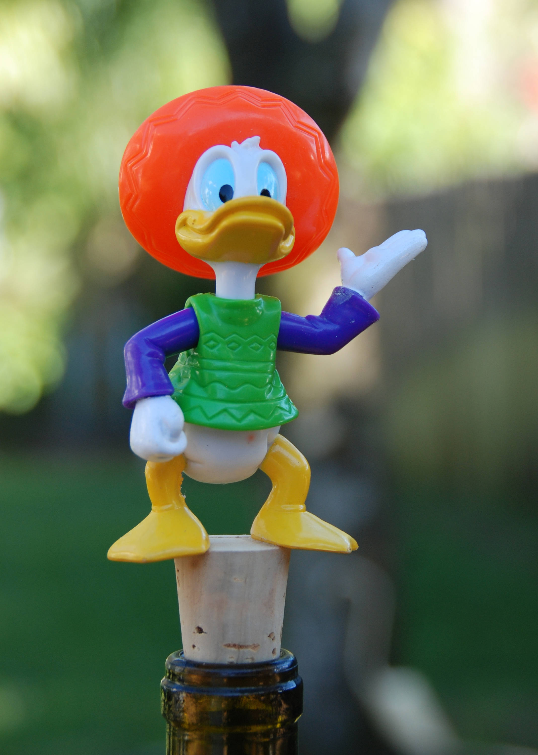 Donald Duck With Sombrero Wine Bottle Stopper Disney | Etsy