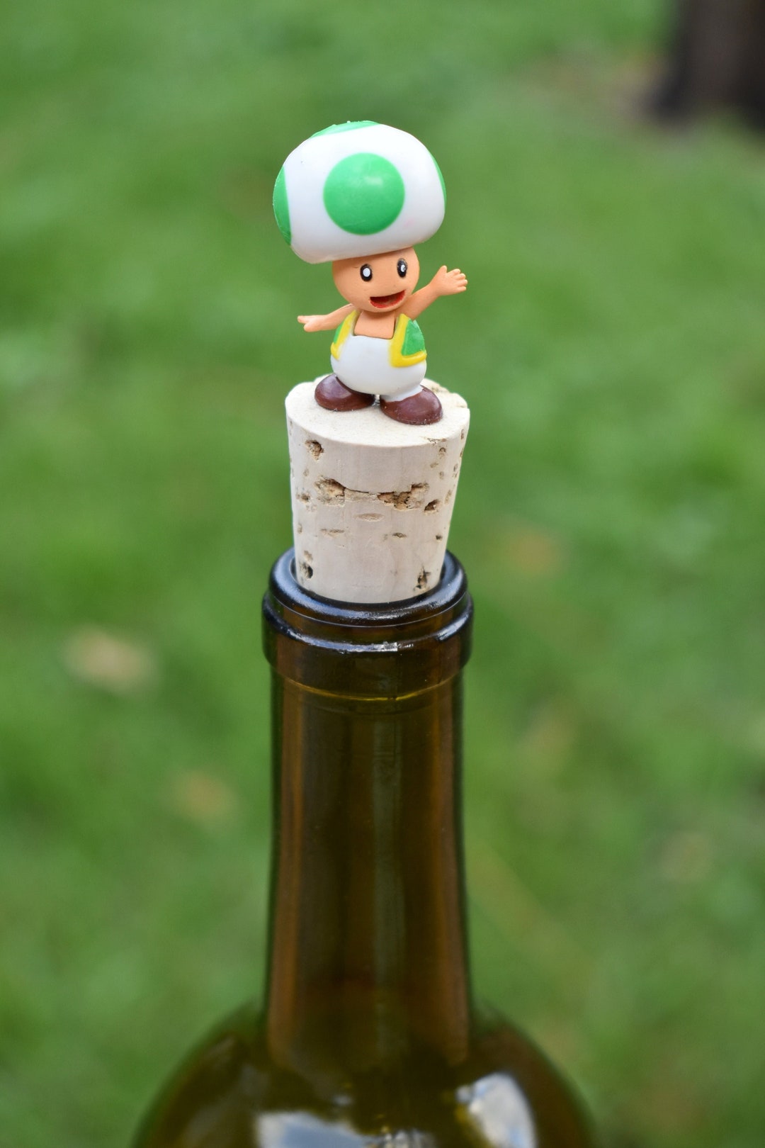 Toad Wine Bottle Stopper Super Mario Brothers Green - Etsy