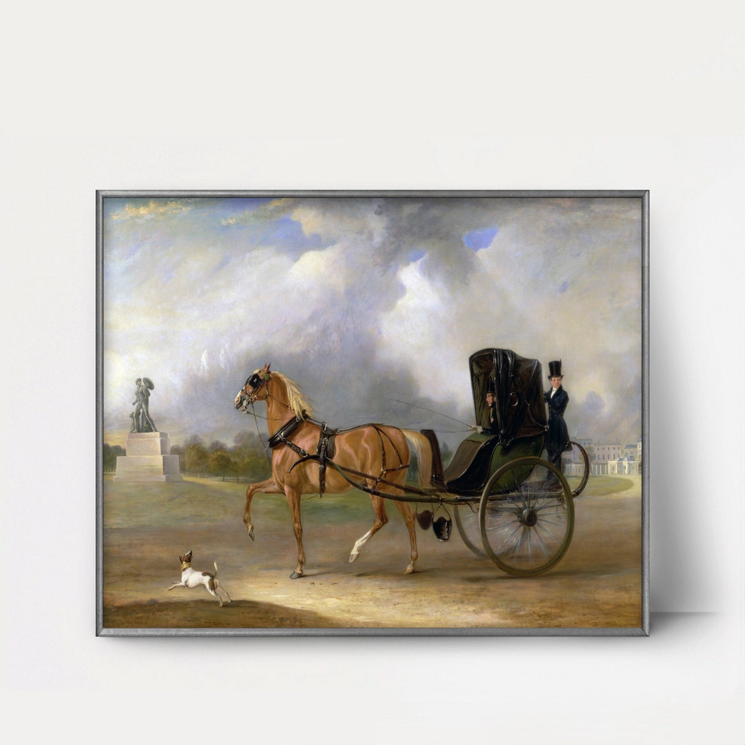 Victorian Horse Carriage 1830s Horse Painting Antique Horse - Etsy