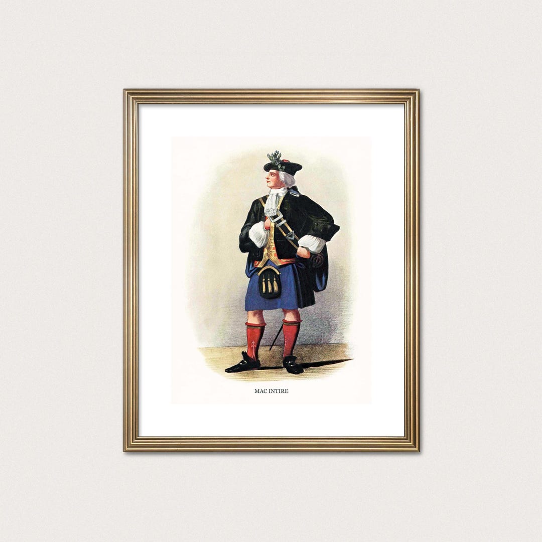 Macintire Clan Scottish Chieftain Print: Vintage Highland Art (digital ...