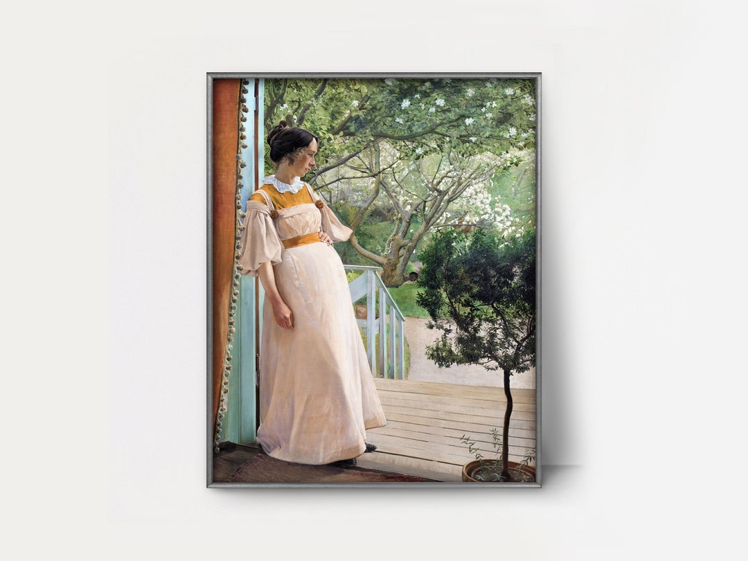 Garden Threshold Artist's Wife Portrait Feminine Wall Art, Scandinavian ...