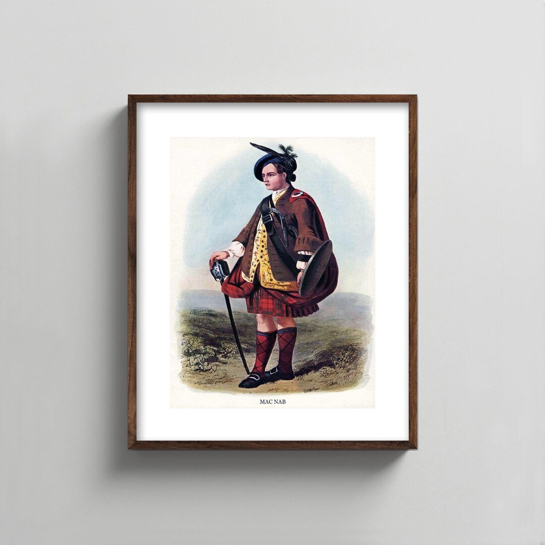 Macnab Clan Scottish Chieftain Print: Vintage Highland Art (digital ...