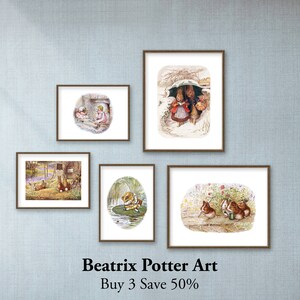 Download Peter Rabbit Nursery Beatrix Potter Printable Wall - Etsy Canada