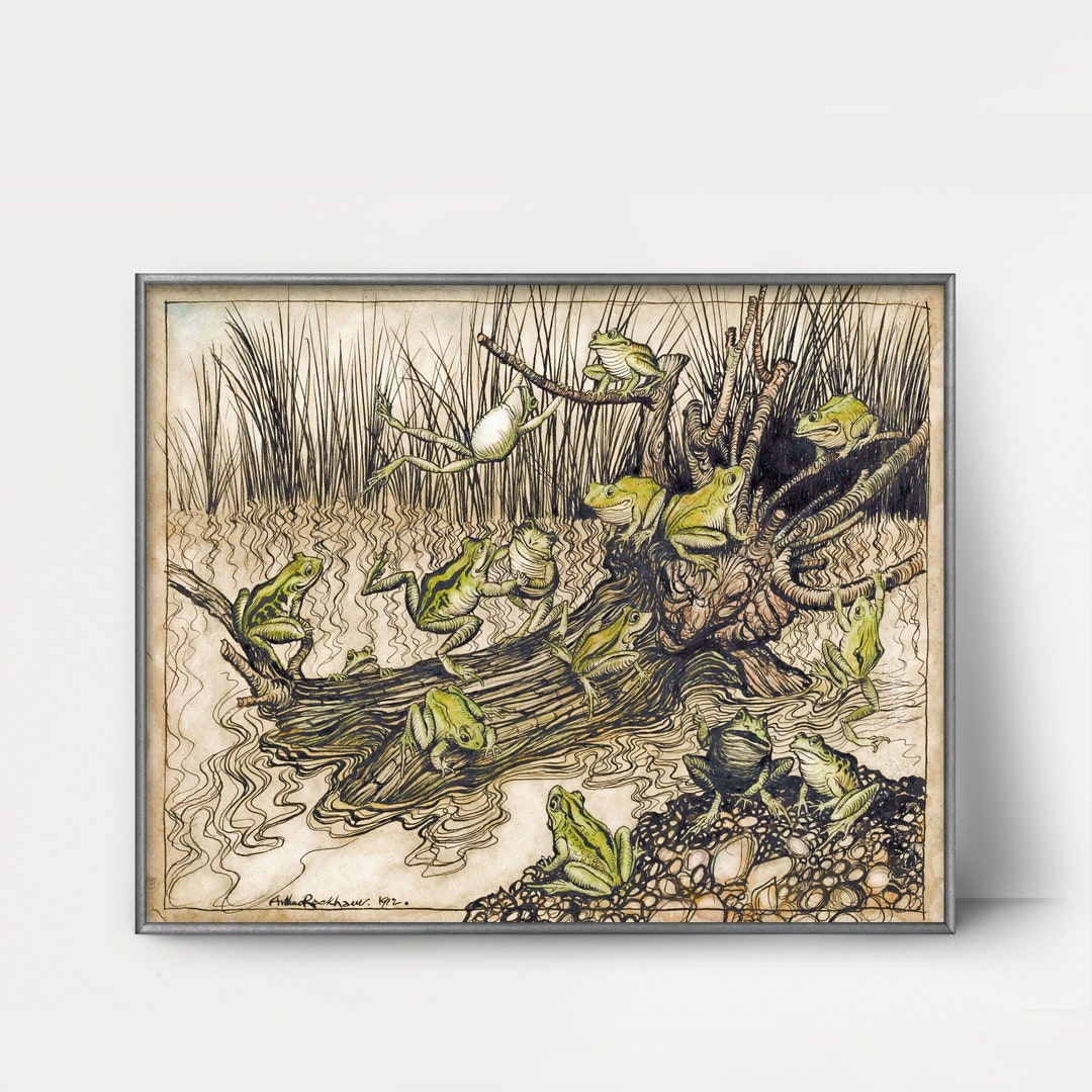 Frog Art Classic Arthur Rackham Print 1900s Victorian Book Art Nouveau ...