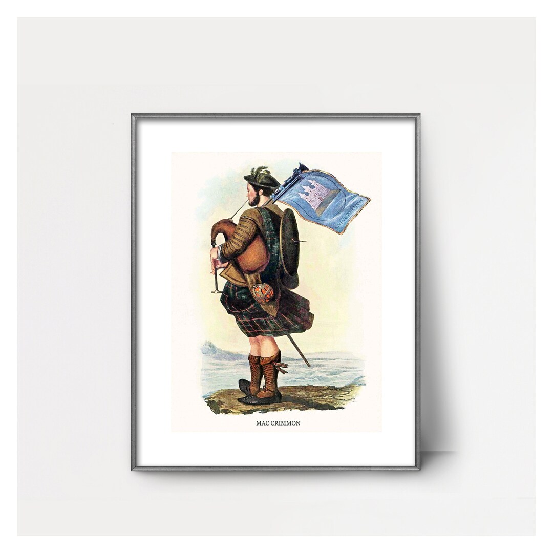 IMPRIMIBLE 1840 MacCrimmon Clan Print paisaje escocés vintage, arte de ...