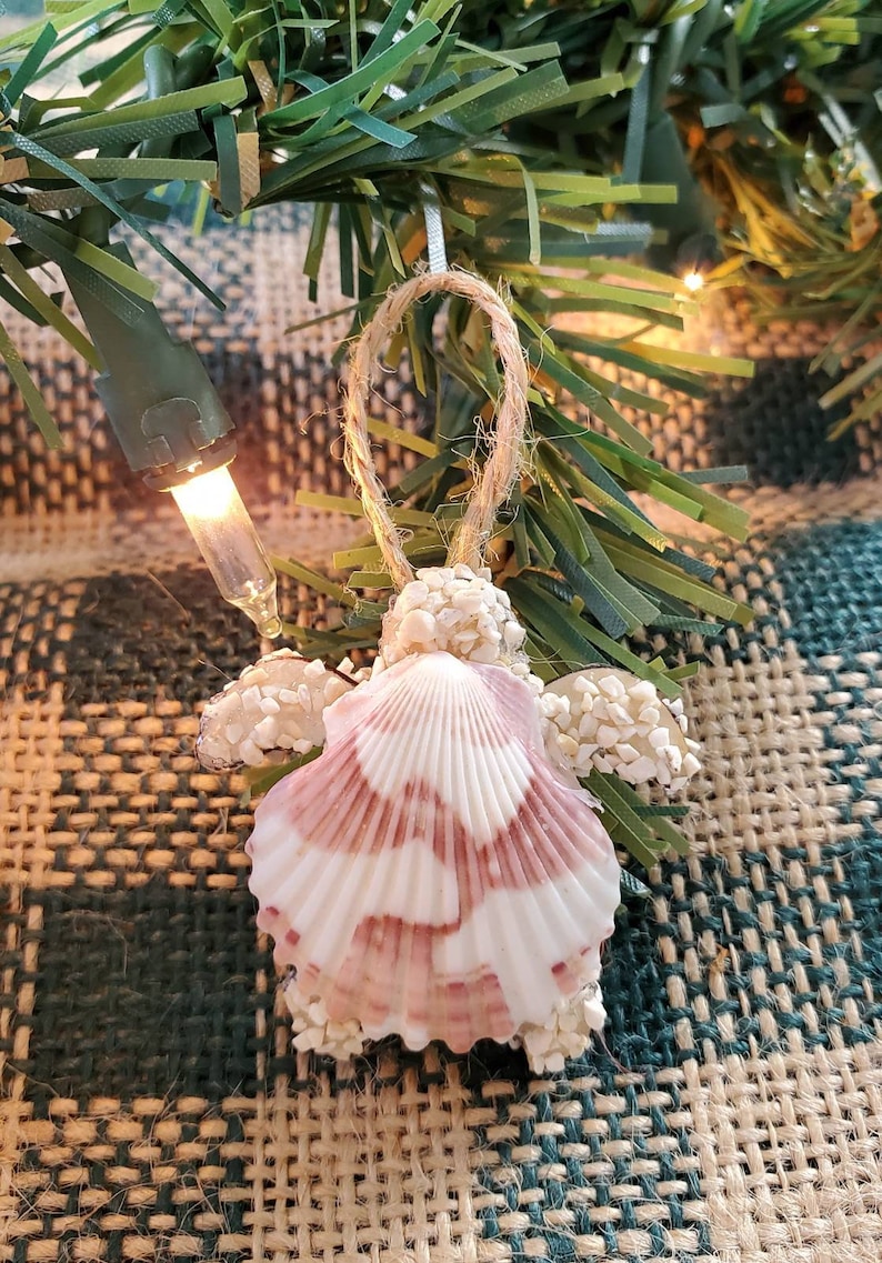 New Handmade Turtle Shell Ornament, Seaside Ornament, Coastal Christmas ...