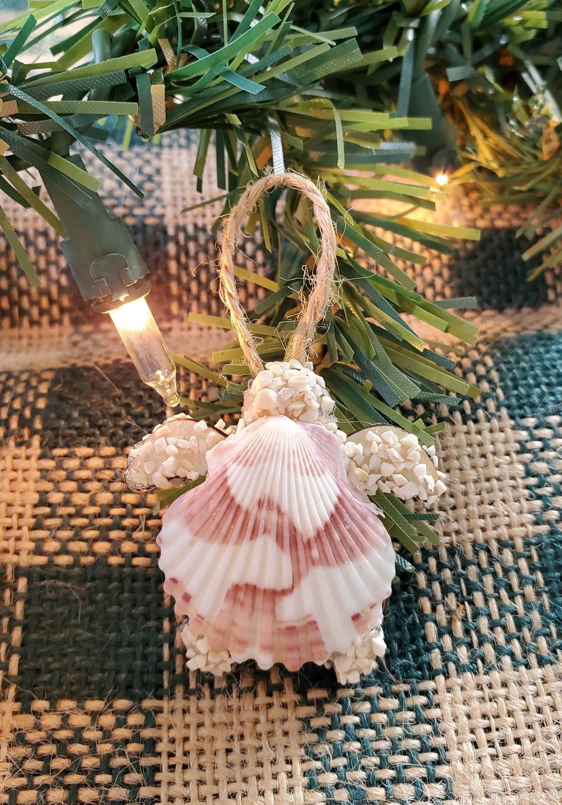 New Handmade Turtle Shell Ornament, Seaside Ornament, Coastal Christmas ...