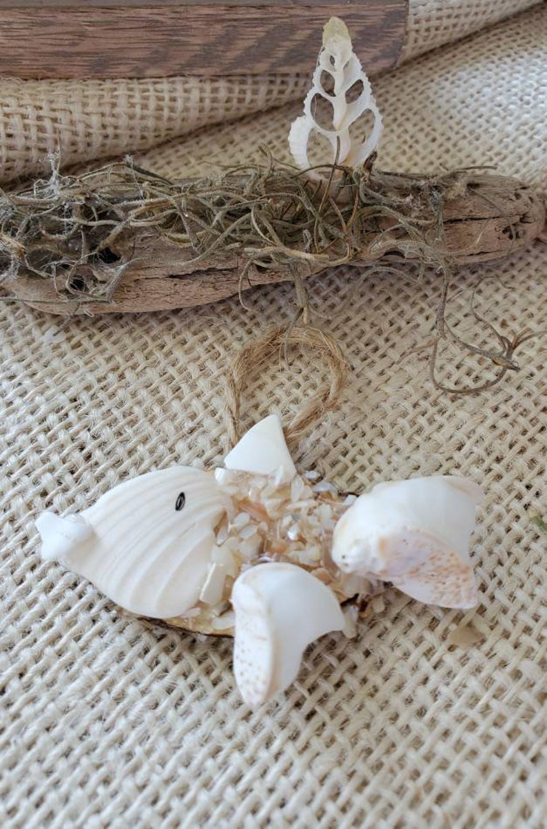 Handmade Fish Shell Ornament, Seaside Ornament, - Etsy