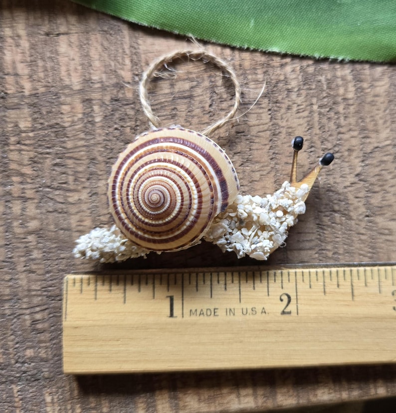 Handmade Shell Snail Christmas Ornament: Ocean Theme - Etsy
