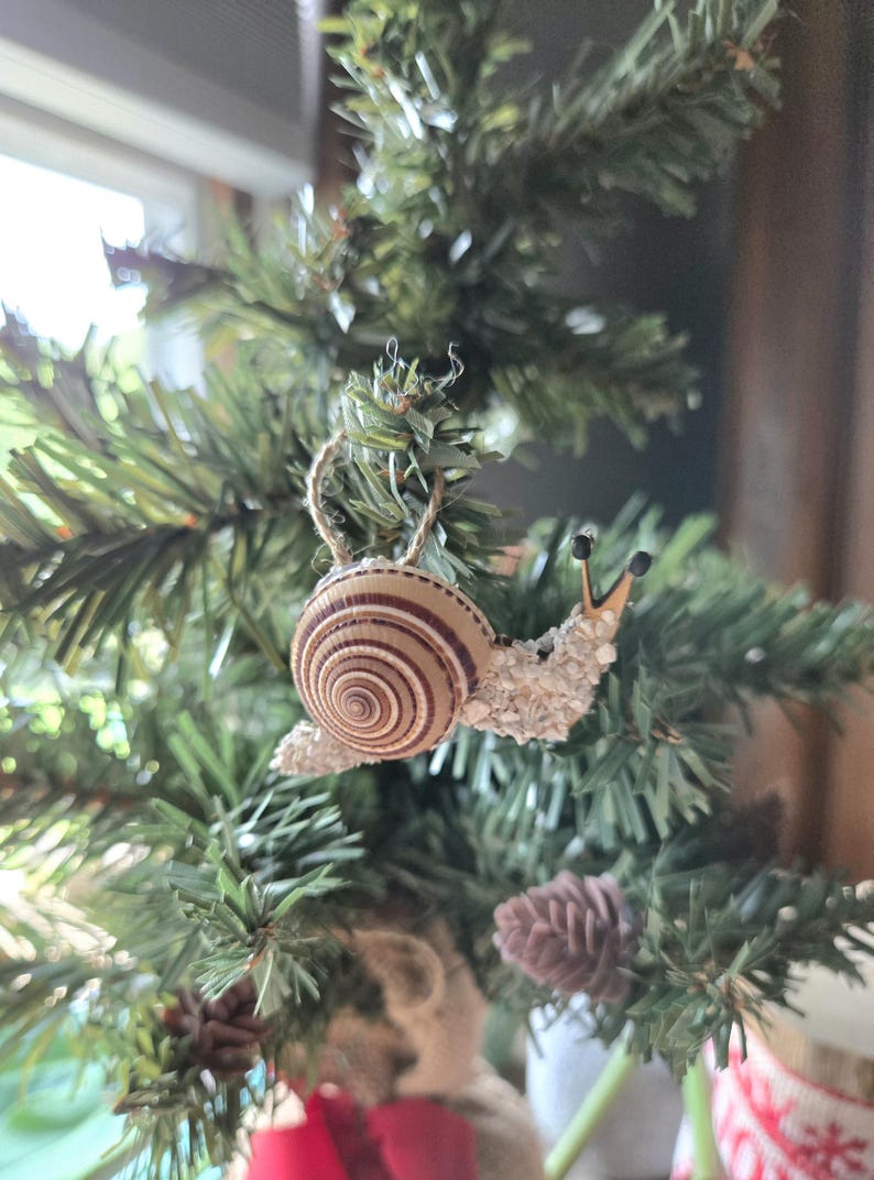 Handmade Shell Snail Christmas Ornament: Ocean Theme - Etsy