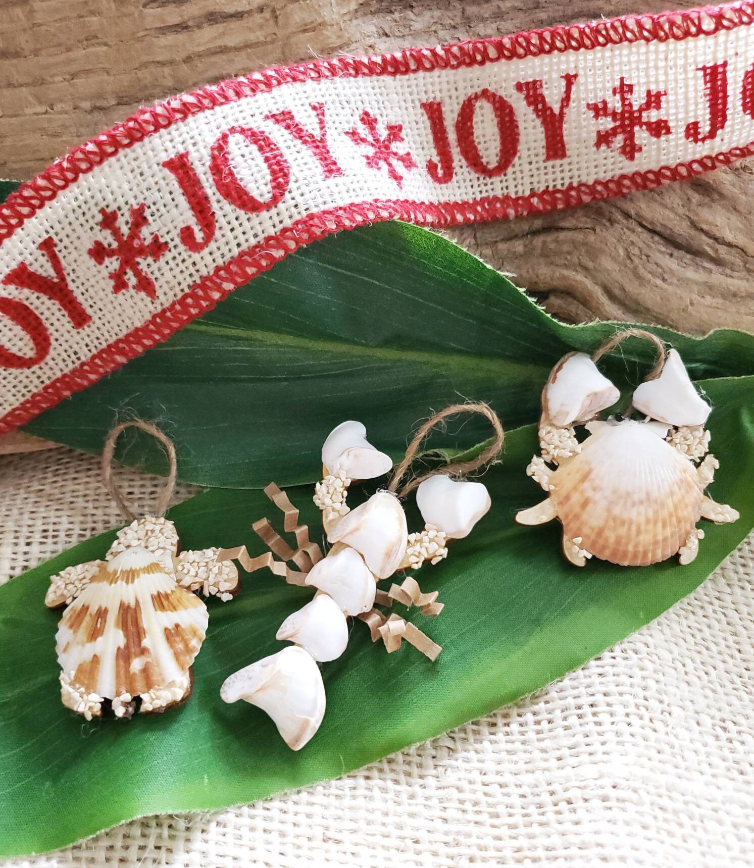 New Handmade Turtle Shell Ornament, Seaside Ornament, Coastal Christmas ...