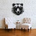 Bear Head Metal Wall Art: Black Steel Wildlife Decor - Etsy