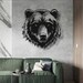 Bear Head Metal Wall Art: Black Steel Wildlife Decor - Etsy
