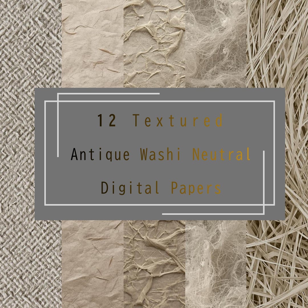 Fiber Mixed Paper Texture Pack | Greige Neutral Digital Papers ...
