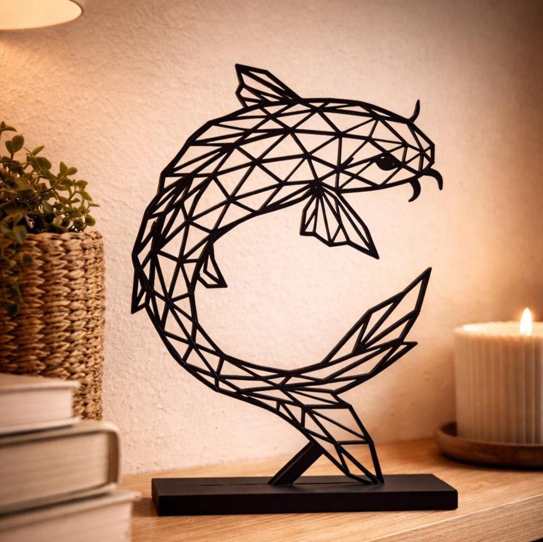 3D Printed Low Poly Koi Fish Sculpture – Modern Minimalist Decor - Etsy UK