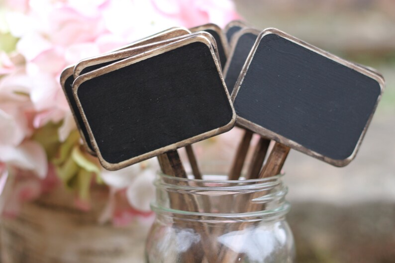 Chalkboard Table Numbers Rustic Chalkboard Signs Sticks Set - Etsy