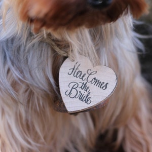 Puppy Here Comes the Bride Rustic Bell, Flower Girl Basket Addition ...