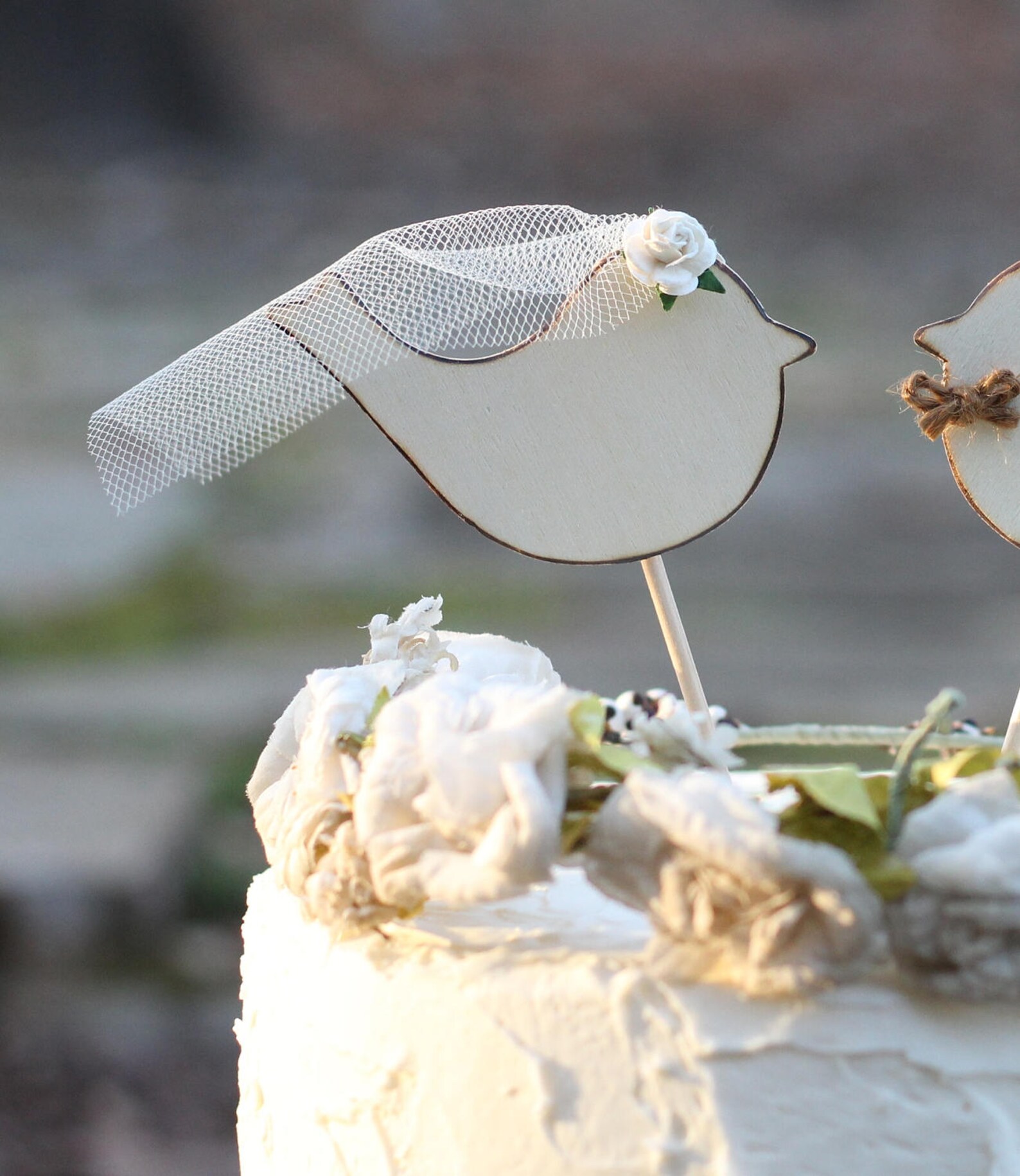 Love Bird Cake Toppers, Cupcake Toppers, Rose, Bow Tie, and Veil ...