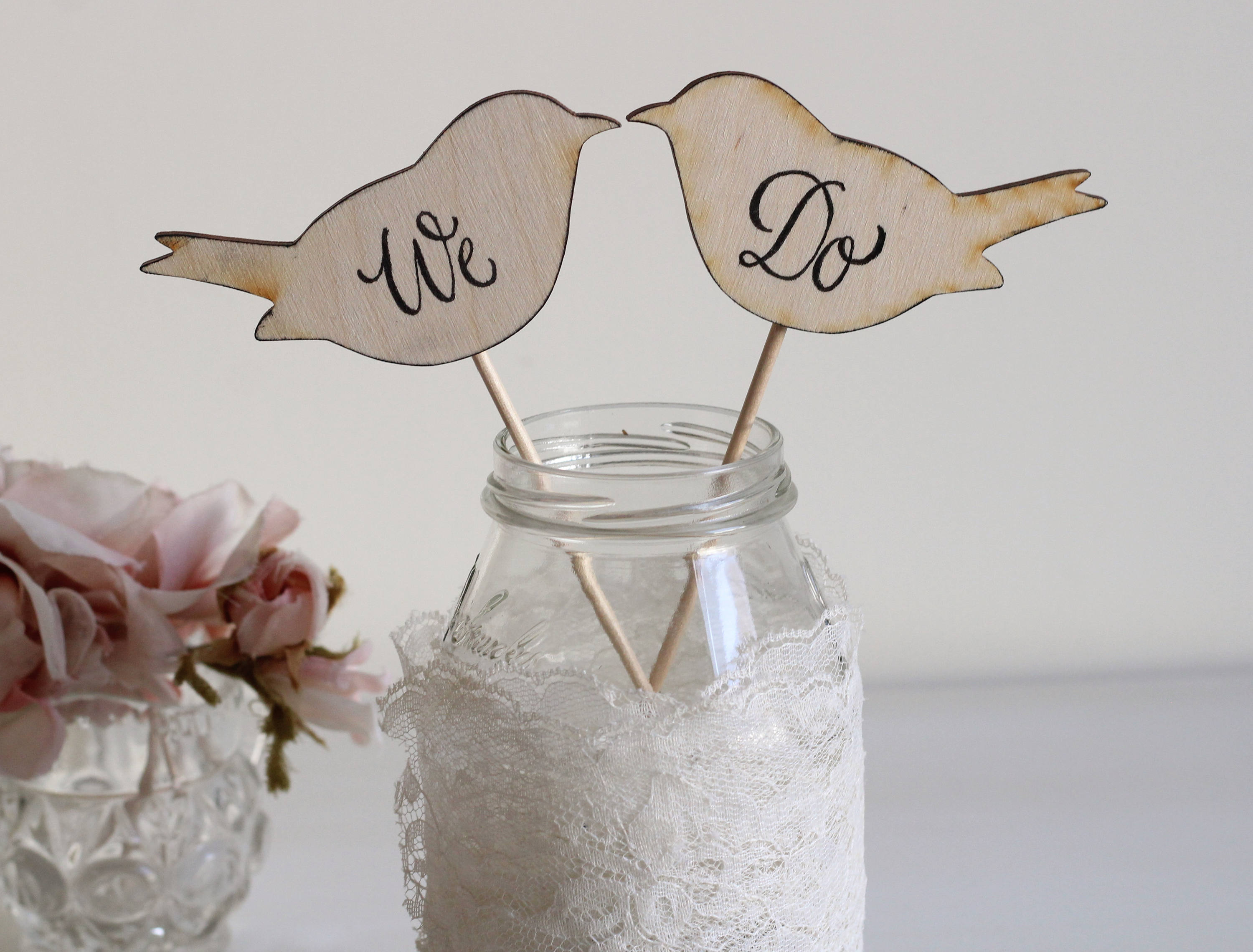 Love Bird Cake Topper Personalization We Do Love Birds or Mr | Etsy