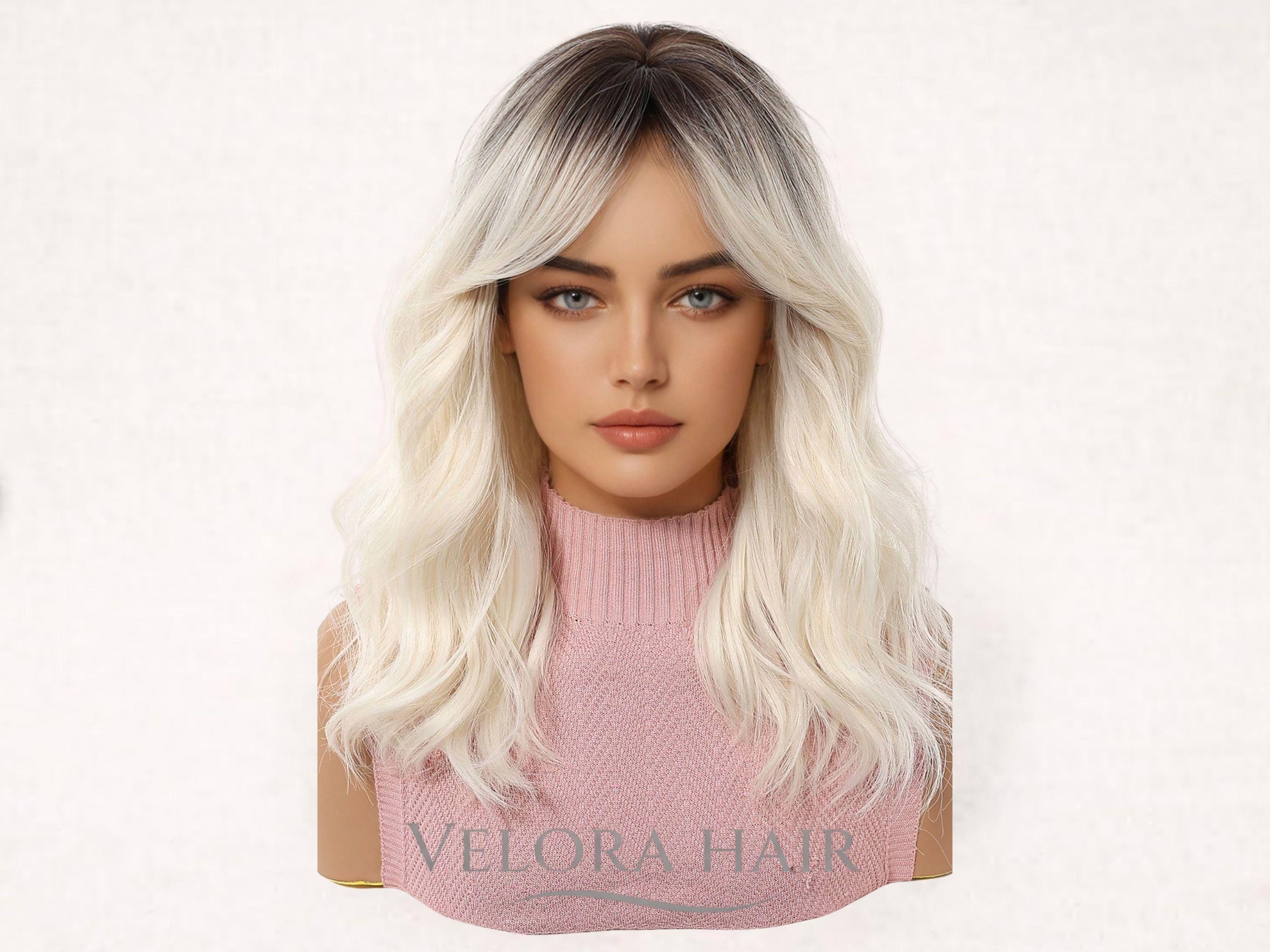 Platinum Blonde Wavy Bob Wig for Women Layered Short Blonde Hair Wig ...