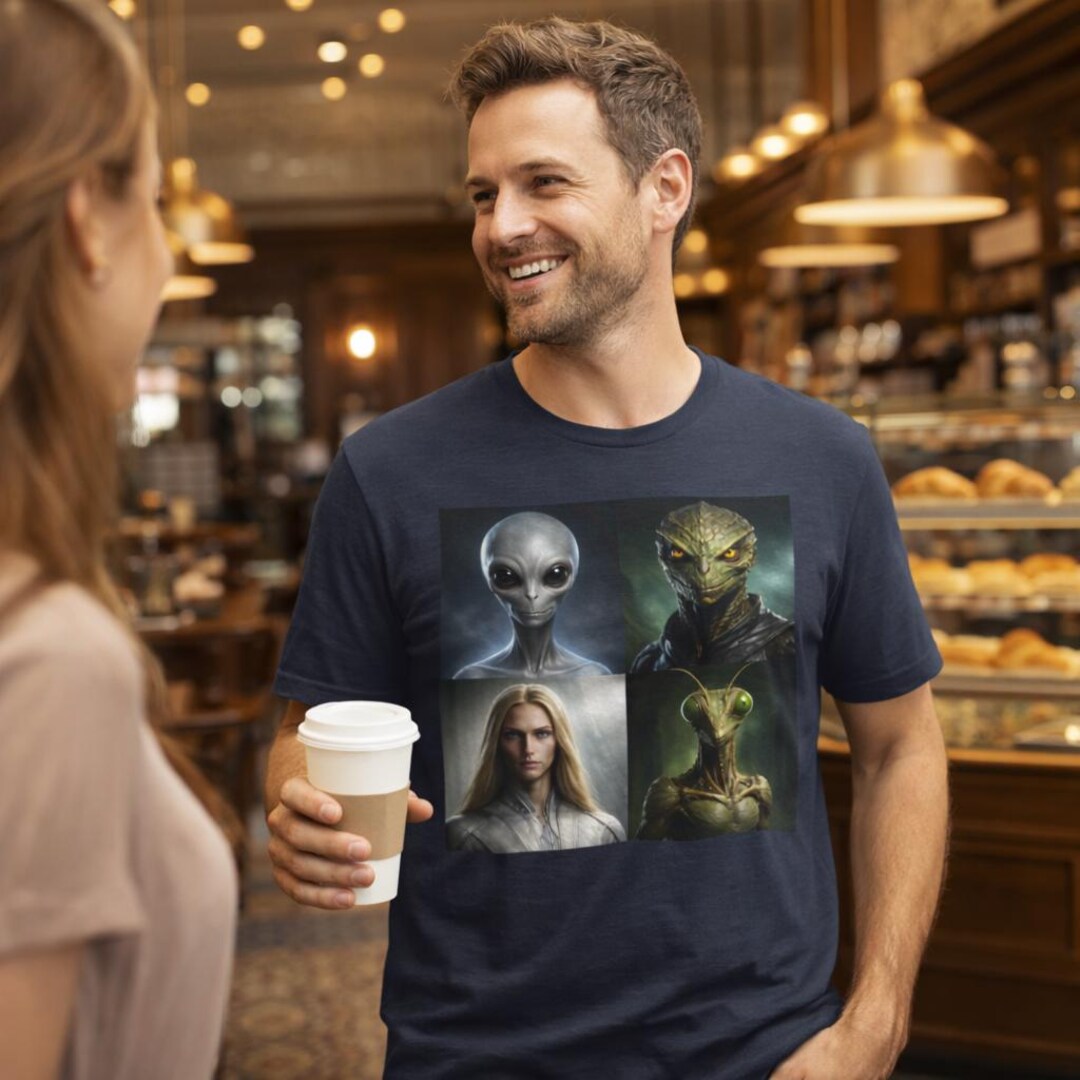 Four Aliens We Already Know Shirt – Sci-fi Alien Portrait T-shirt ...
