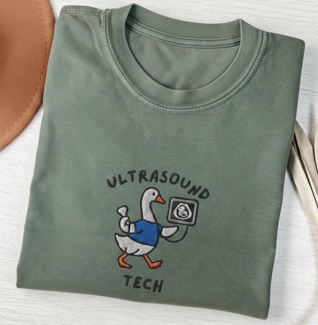Ultrasound Tech Goose Embroidery Design, Funny Sonographer Digital File ...