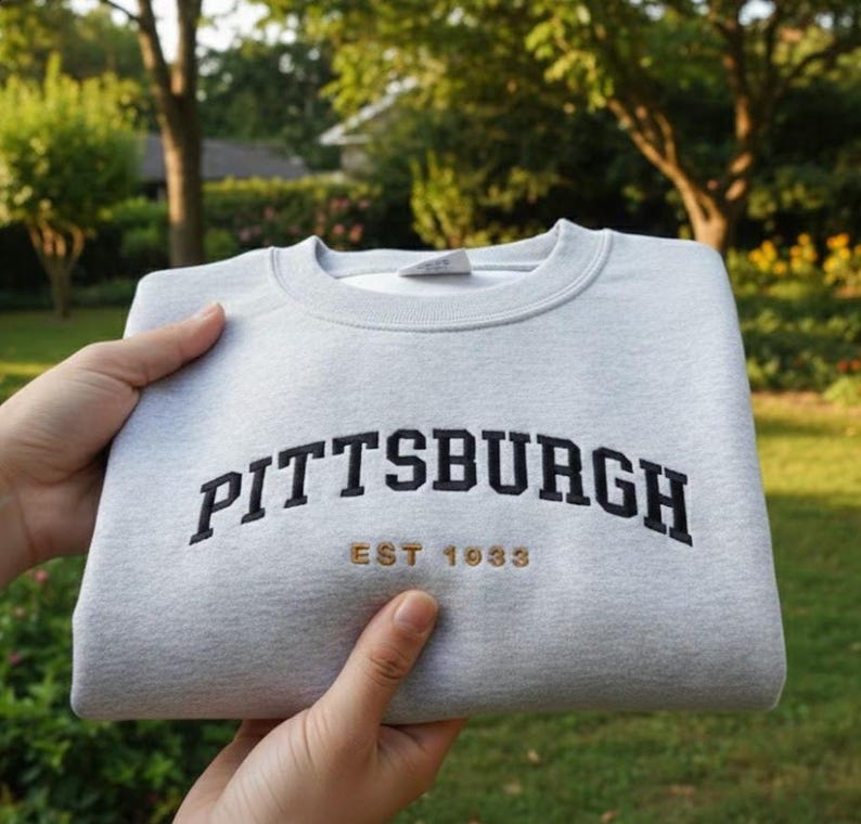 Pittsburgh Football Embroidery Design, Black and Gold Game Day Digital ...