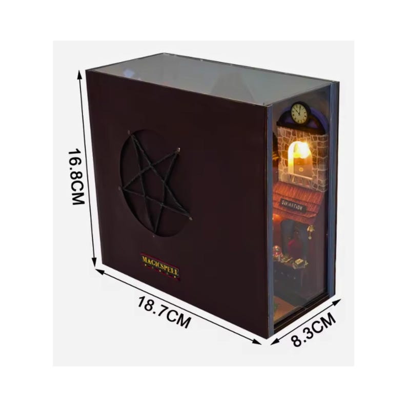 DIY Magic Spell Book Nook Kit Gothic Academy 3D Wooden Puzzle LED ...