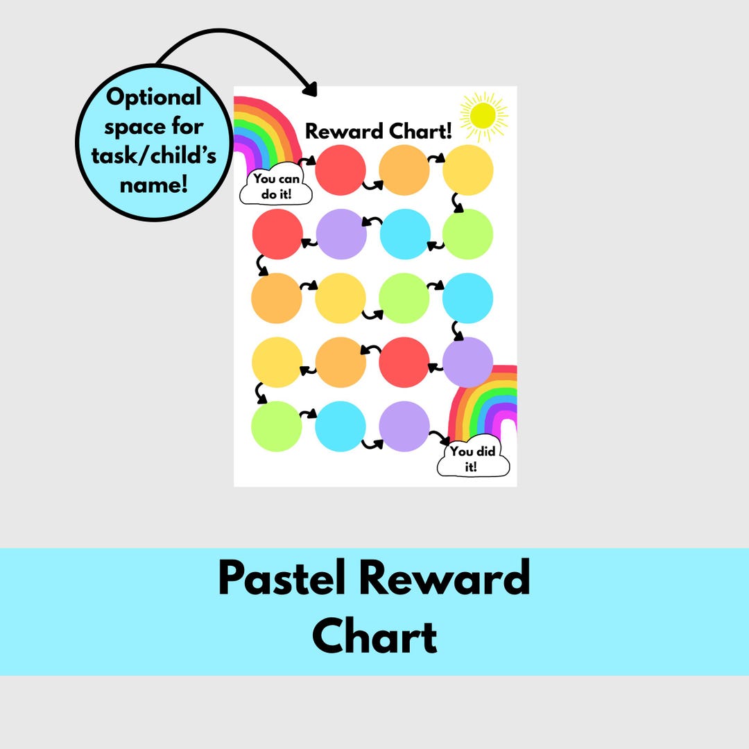 Pastel Reward Chart for Toddlers | Printable Behavior Tracker (PDF A4 ...