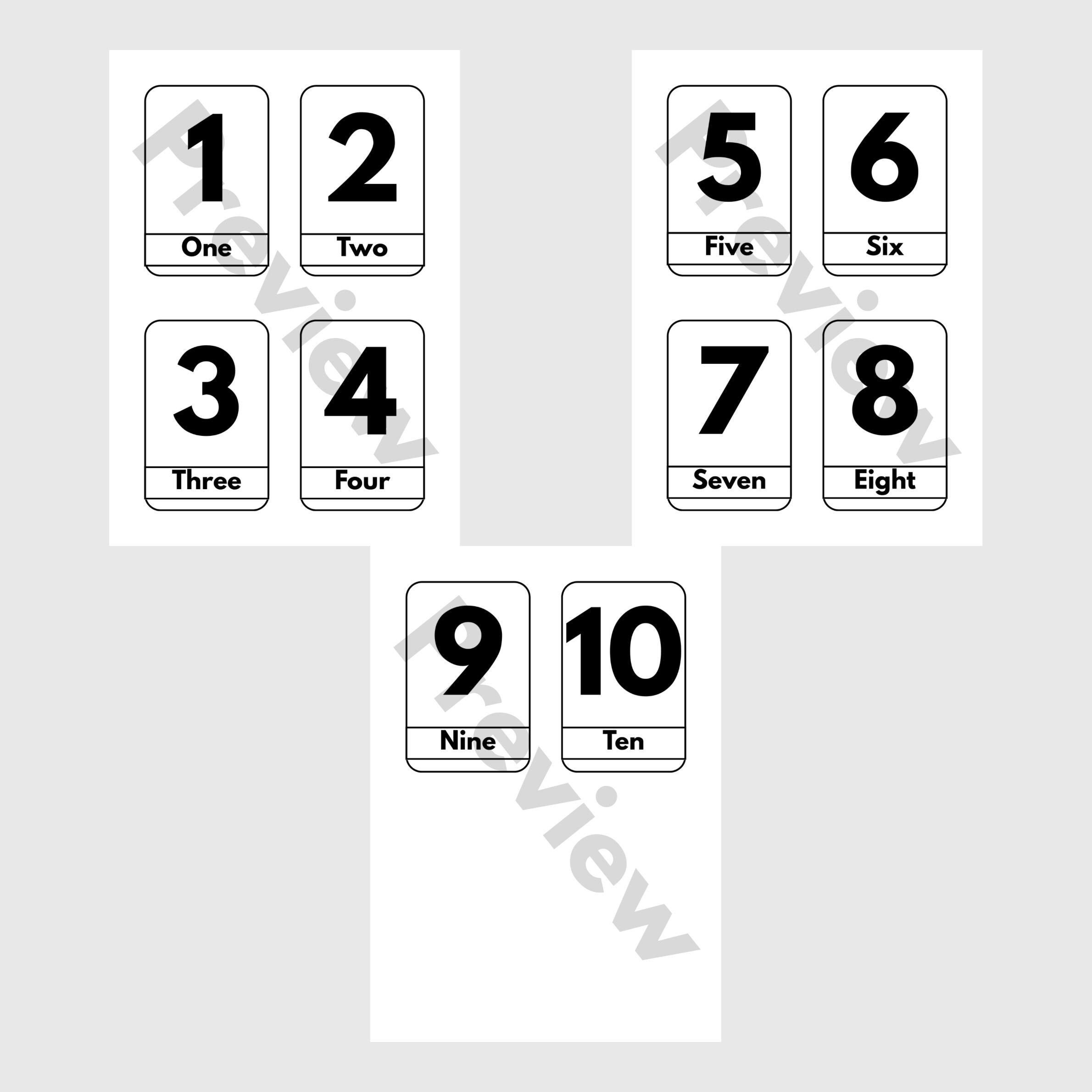 Number Flashcards for Toddlers | Printable Early Learning Resource - Etsy