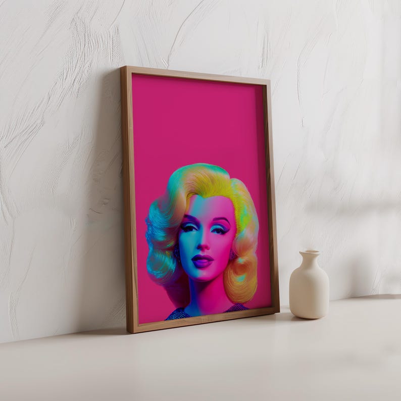 Andy Warhol Barbie Print | Neon Pop Art Fashion Doll (instant Download ...