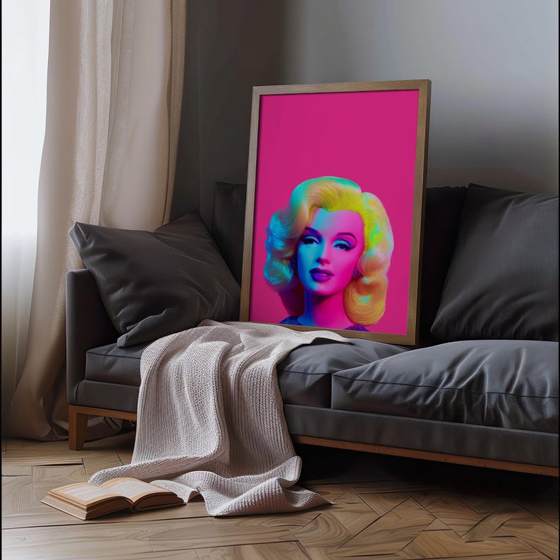 Andy Warhol Barbie Print | Neon Pop Art Fashion Doll (instant Download ...