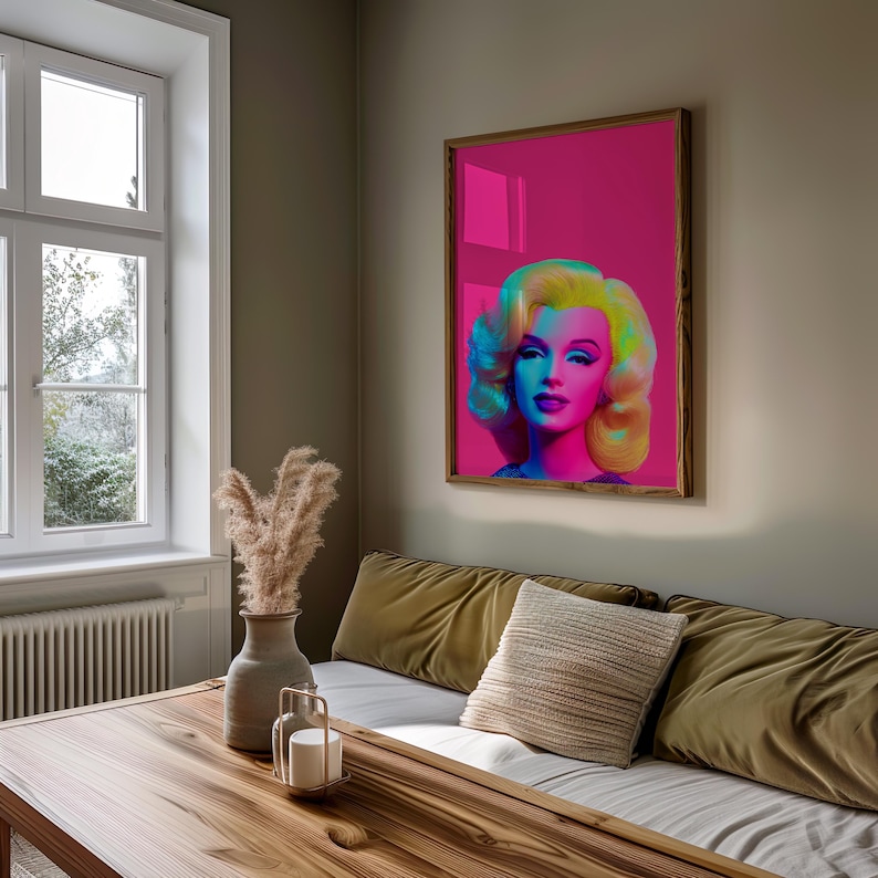 Andy Warhol Barbie Print | Neon Pop Art Fashion Doll (instant Download ...