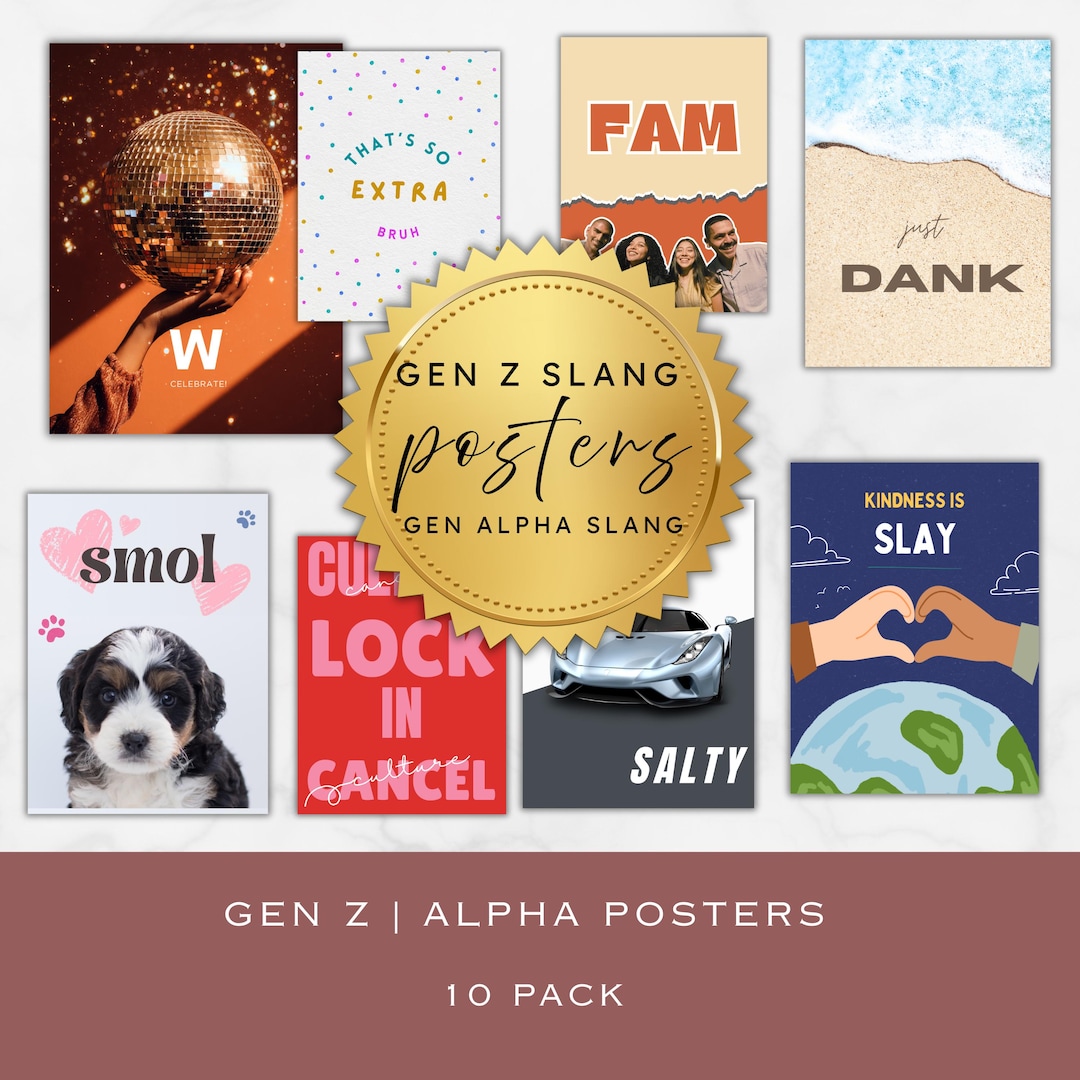 Gen Z Classroom Posters | Funny School Wall Art for Teens | Modern ...