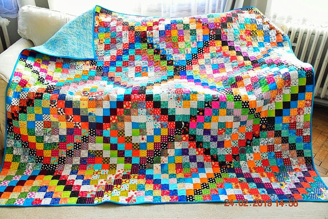MODERN CUSTOM Scrap Patchwork Homemade QUILTS for Sale - Etsy