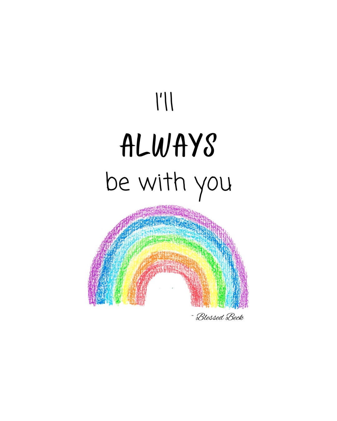Rainbow Memorial Gift 8x10 Digital - Etsy