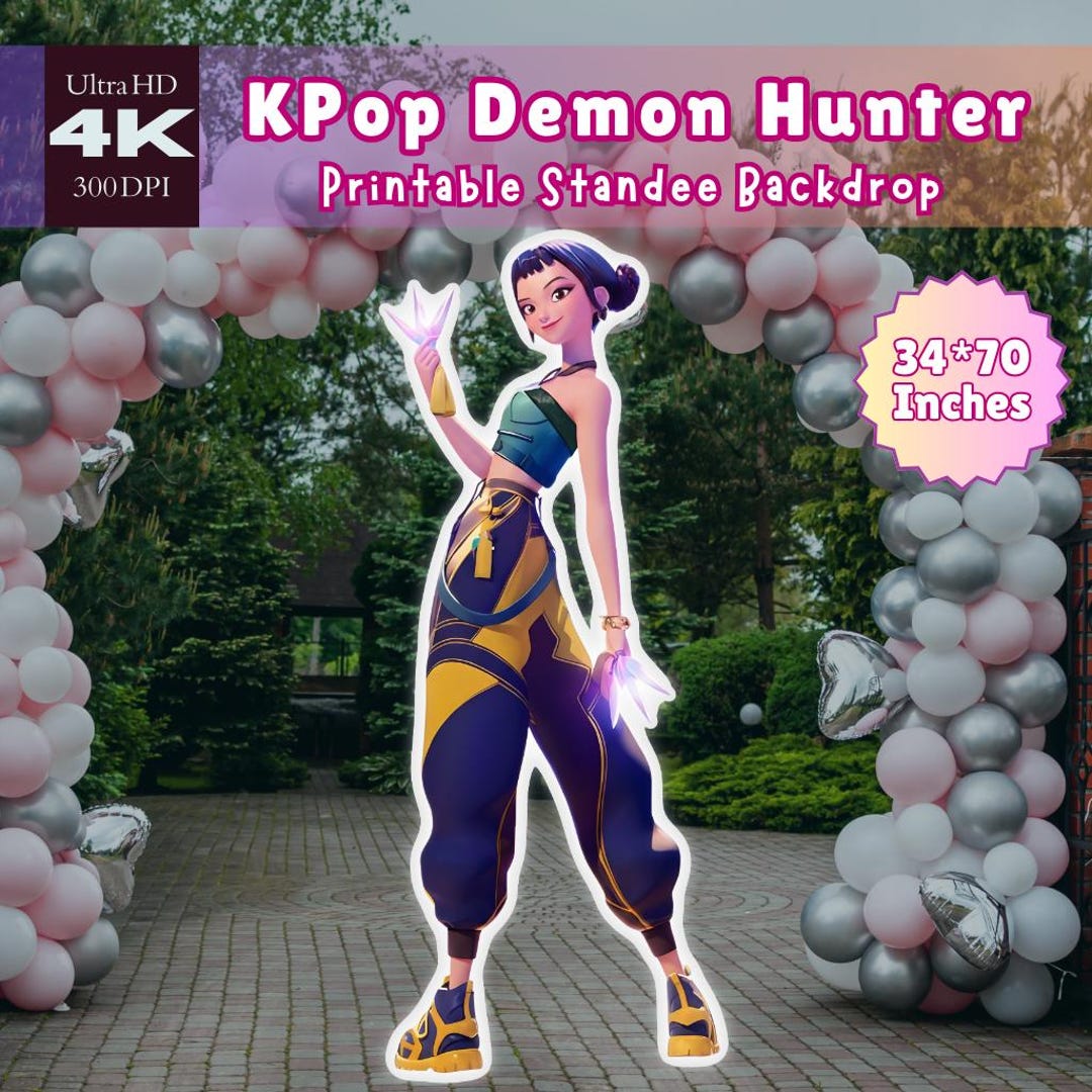 Kpop Demon Hunters Zoey Standee | Life Size Party Decor (34x70 Inch ...