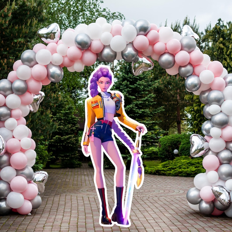 Printable Kpop Demon Hunters Rumi Standee Backdrop | Huntrix Life Size ...