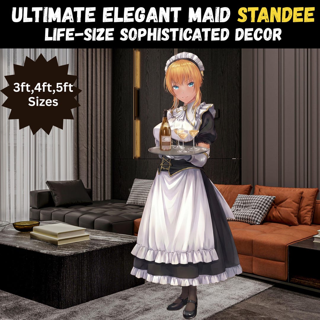 Anime Maid Standee – Life Size Waitress Figure, Collector Decor - Etsy