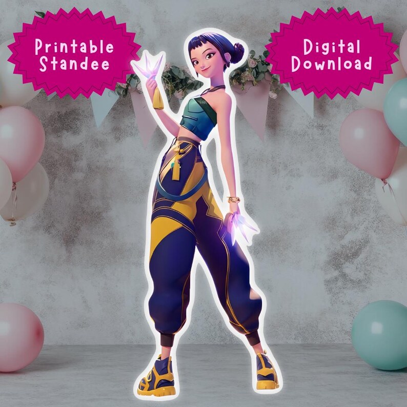 Kpop Demon Hunters Zoey Standee | Life Size Party Decor (34x70 Inch ...