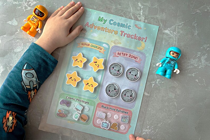 Cosmic Adventure Behavior Chart | Kids Reward Tracker (digital Download ...