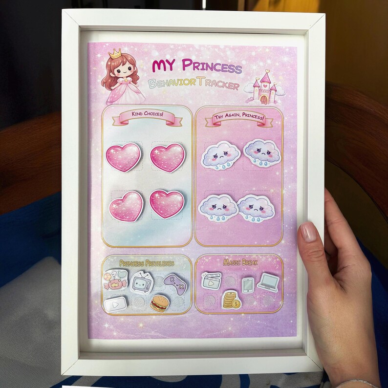 Behavior Chart for Kids, Princess Reward Tracker + Parent’s Guide ...