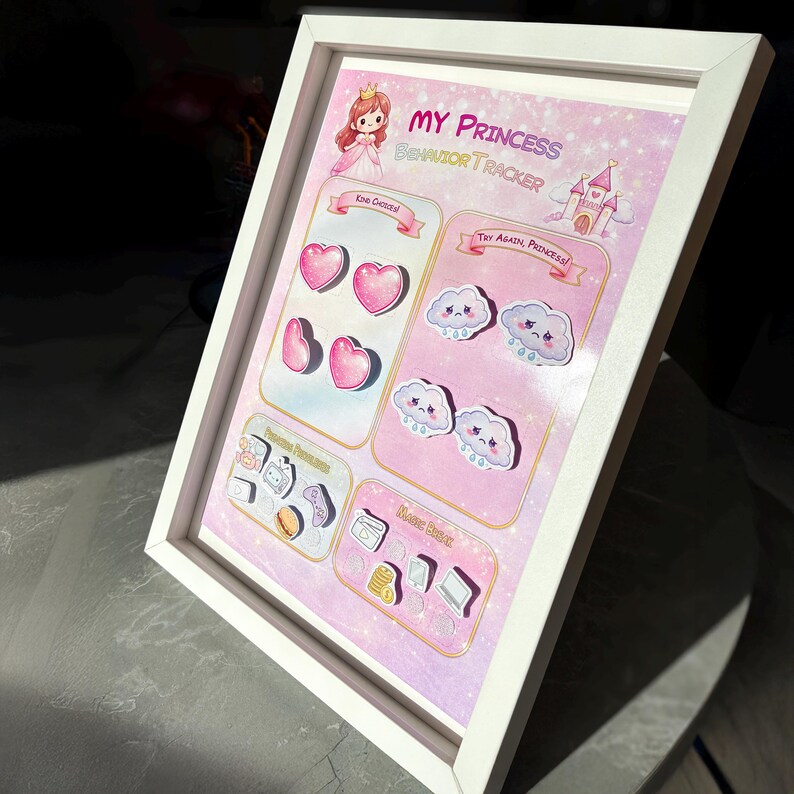 Behavior Chart for Kids, Princess Reward Tracker + Parent’s Guide ...