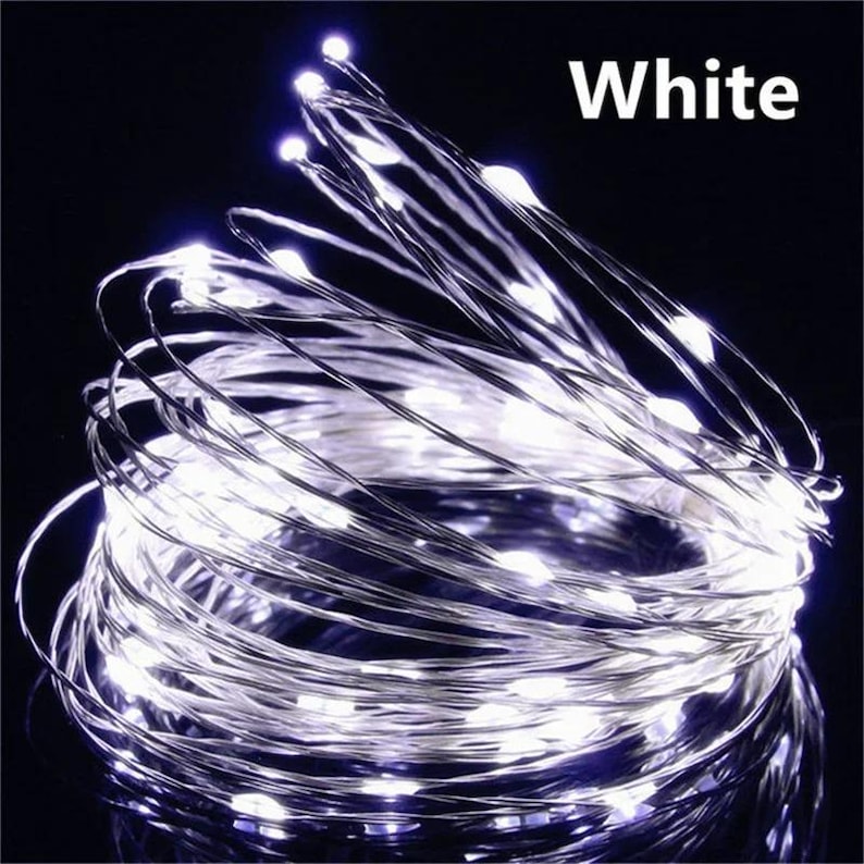 LED String Fairy Lights, Warm White Silver Wire Lights for Garden, Home ...