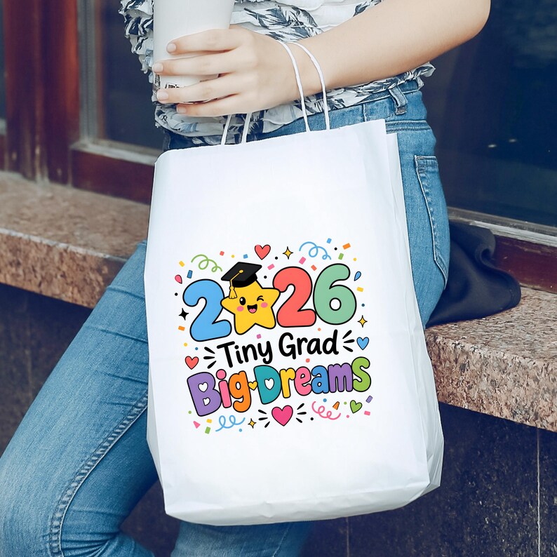 Graduation PNG Tiny Grad Big Dreams 2026, Cute Kawaii Star Graduate ...