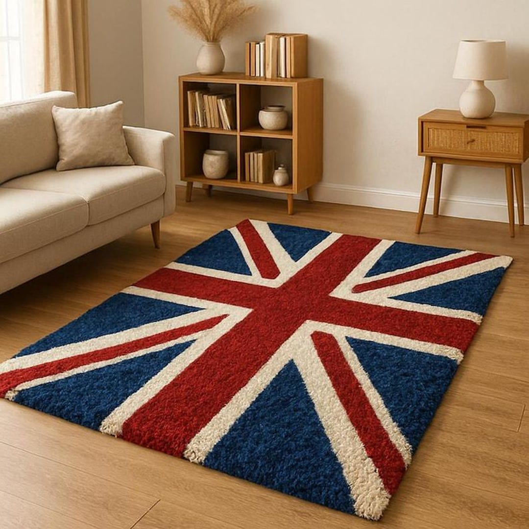 Handmade Wool Union Jack Rug, British Flag Decor - Etsy