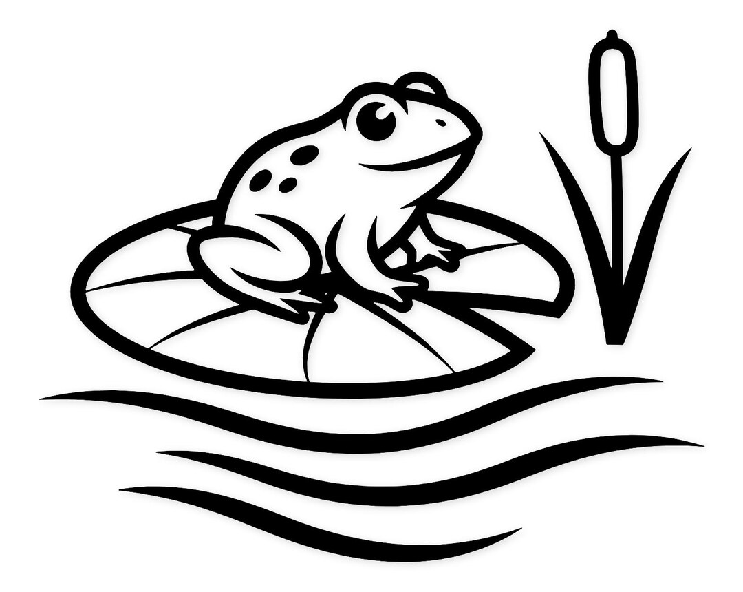Frog Pond Scene Svg: Bold Design for T-shirts - Etsy