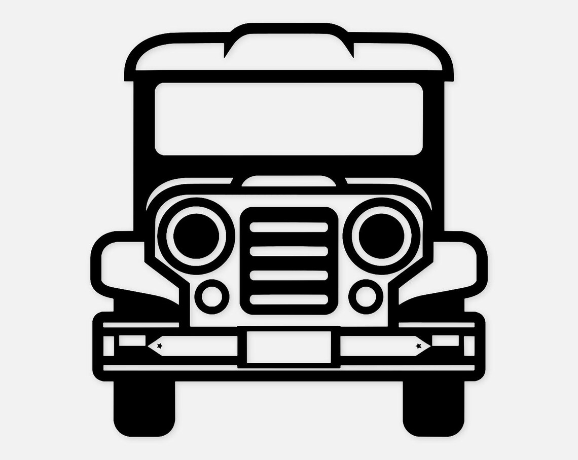 Jeepney Icon Svg: Bold Simplistic Design for Crafts - Etsy