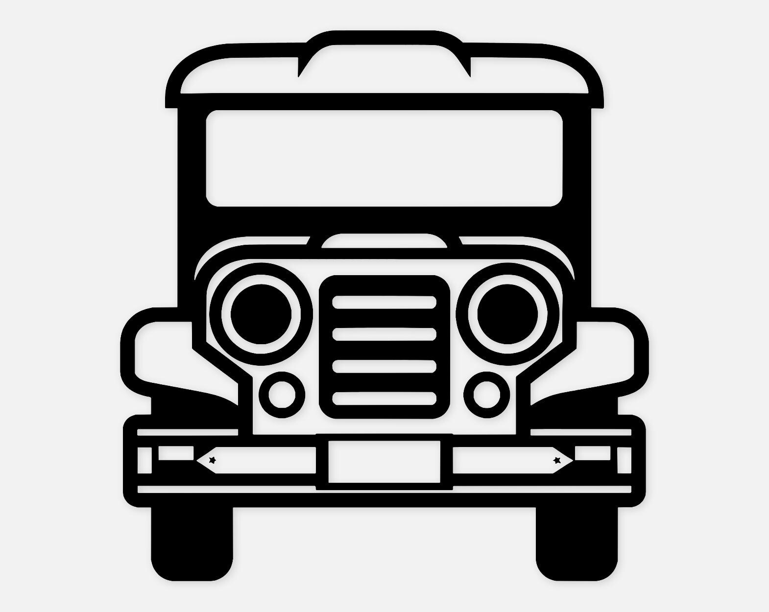 Jeepney Icon Svg: Bold Simplistic Design for Crafts - Etsy